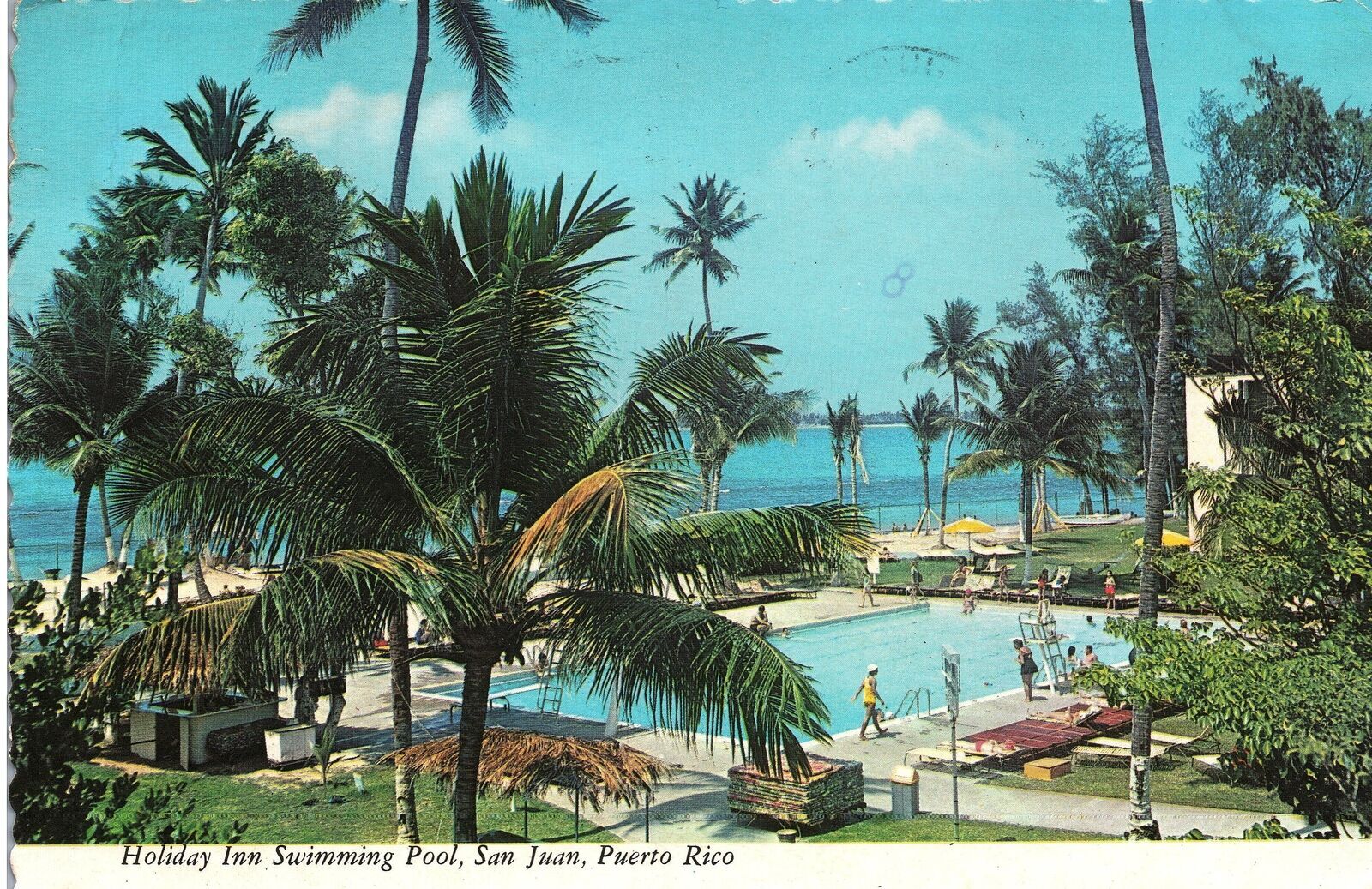 Continental Size Postcard Swimming Pool Area at Holiday INN SAN Juan ...