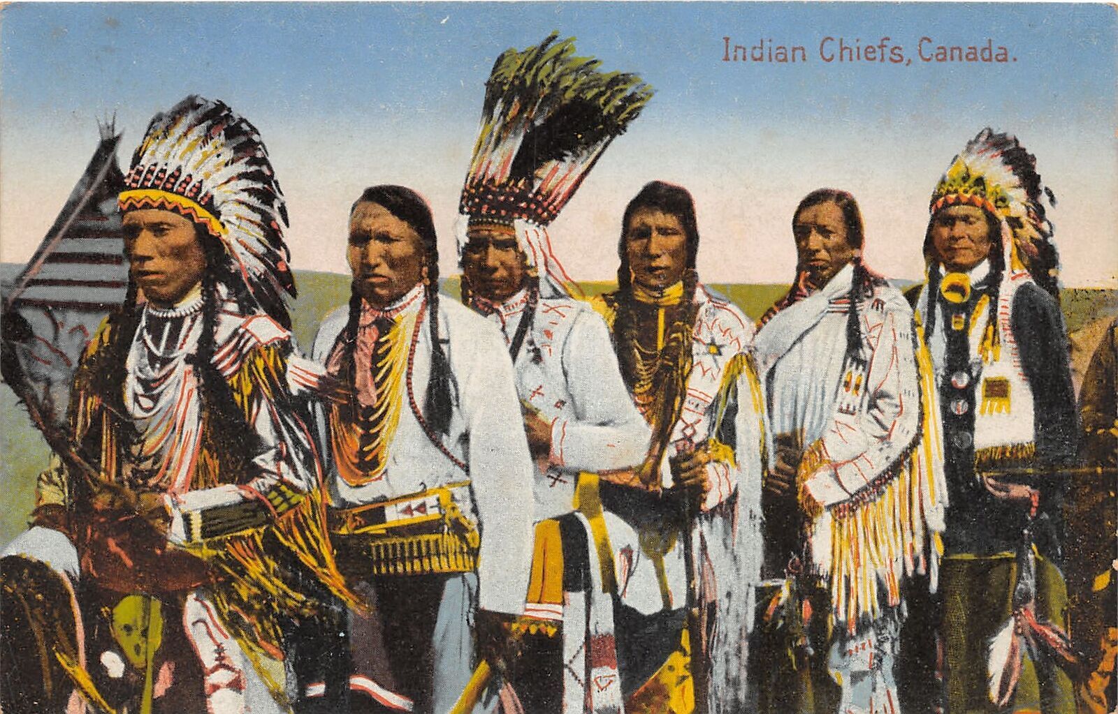 J56/ Canada Postcard c1910Vancouver B.C. Native American Indian Chiefs ...