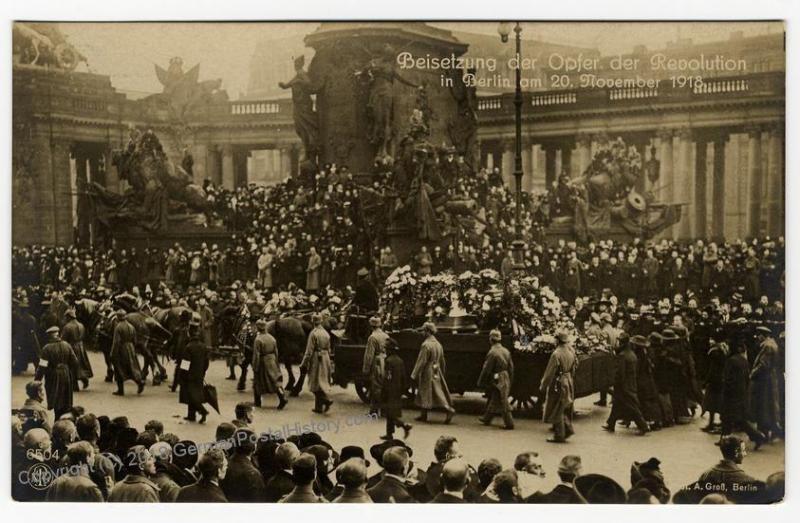 Germany Revolution 1918 Freikorps Funeral Berlin Spartakist Victims ...