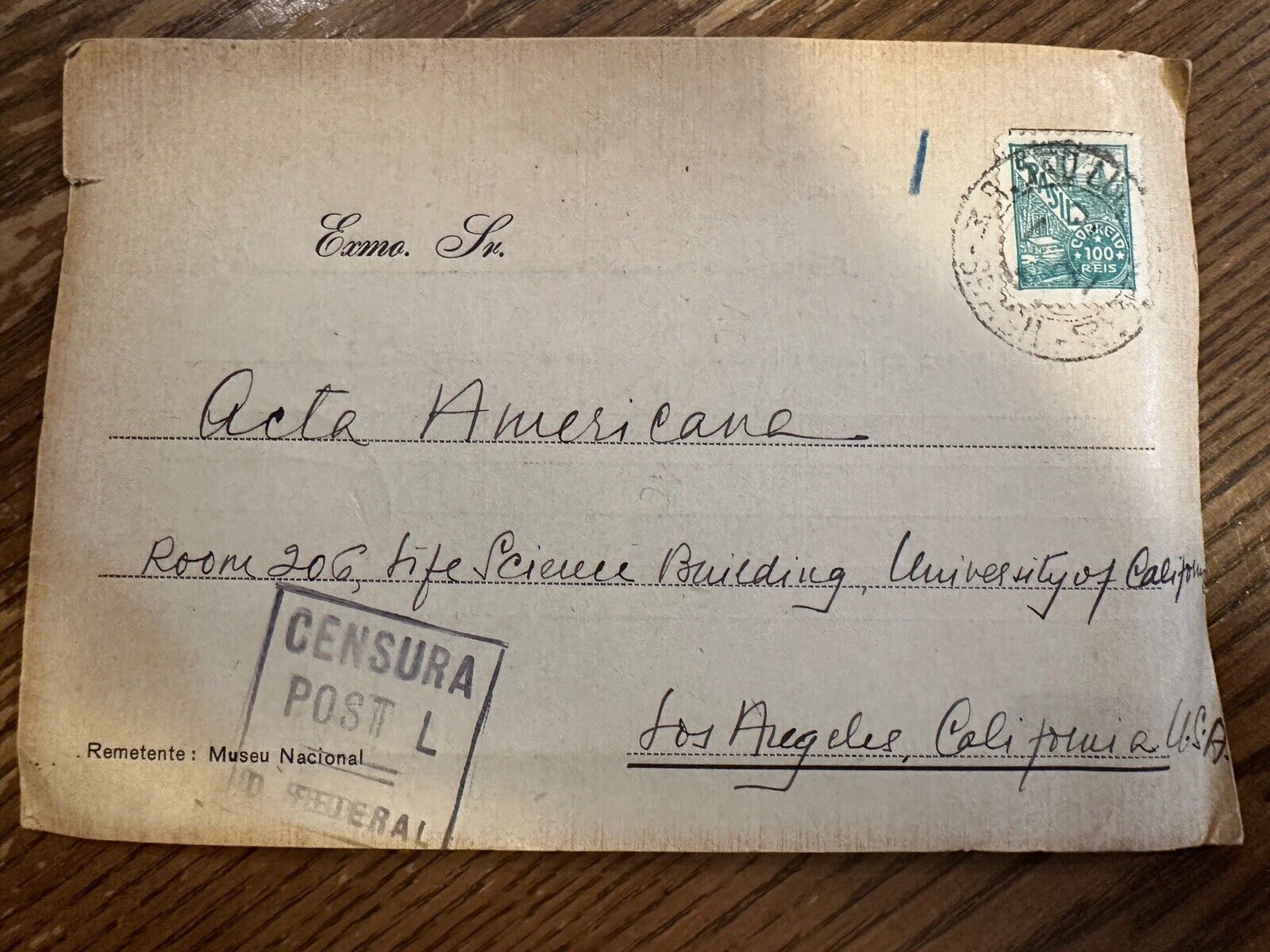 Antique Postal Card Brazil Stamp 1911 Los Angeles | Latin & South ...