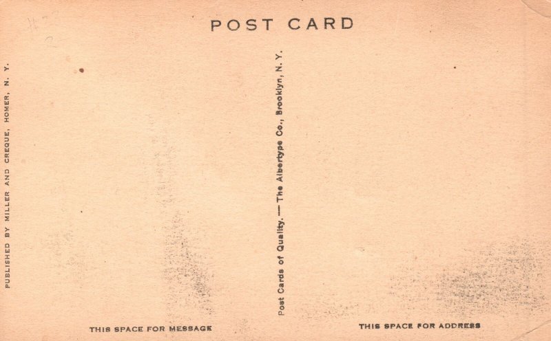 Vintage Postcard 1910's Phillips Free Library Homer New York Miller ...