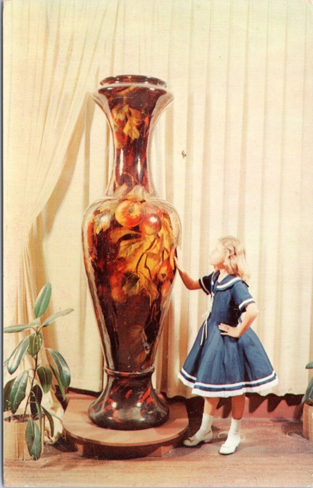 Postcard VA - World's Largest Vase by Weller at Valley Pottery New ...