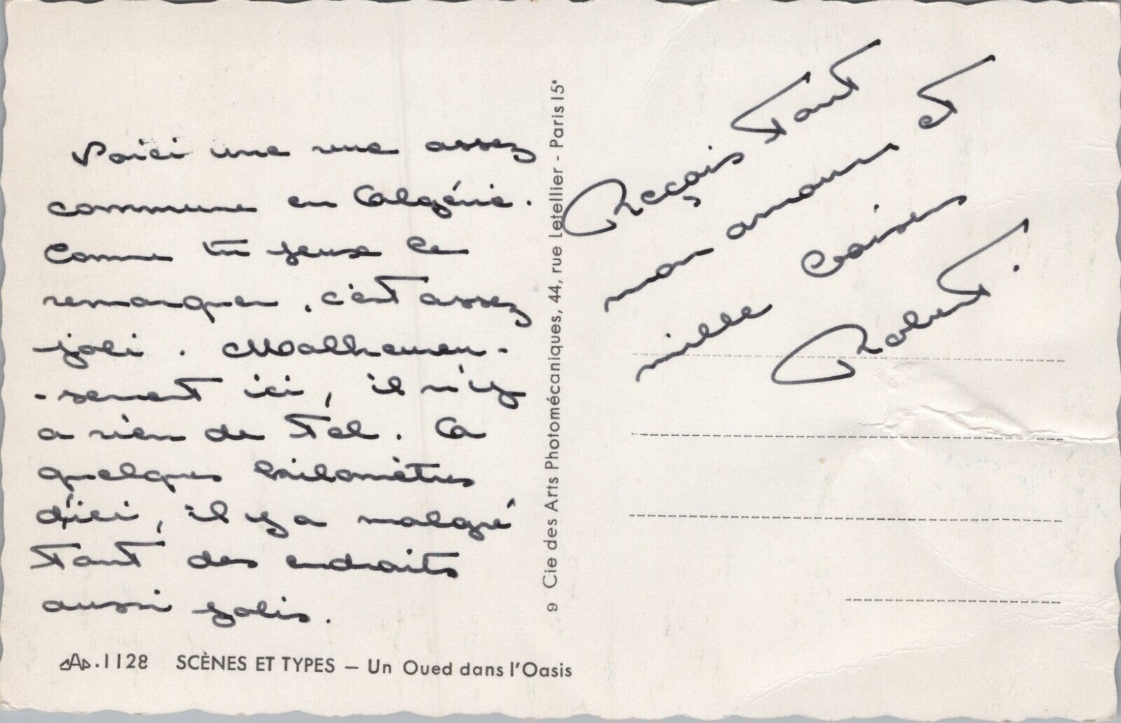 Morocco Scenes Et Types Un Oued Dans l'Oasis Postcard C346 | Africa ...