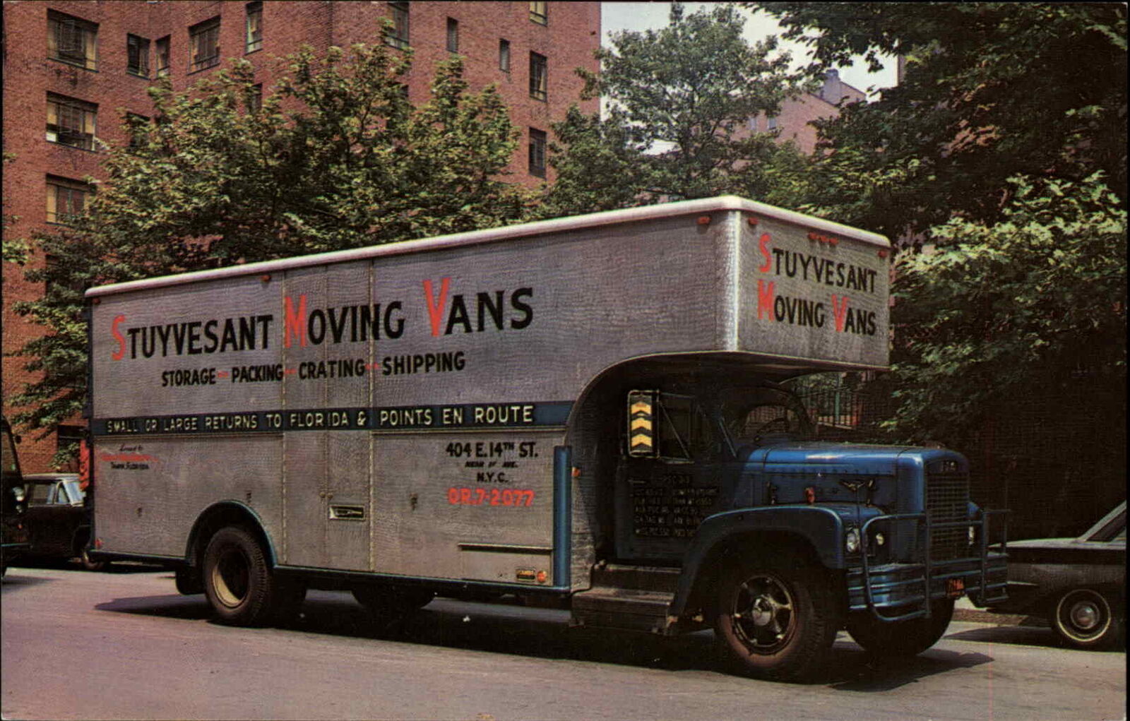 Stuyvesant Moving Van Semi Truck 1950s Advertising Postcard | Ephemera ...