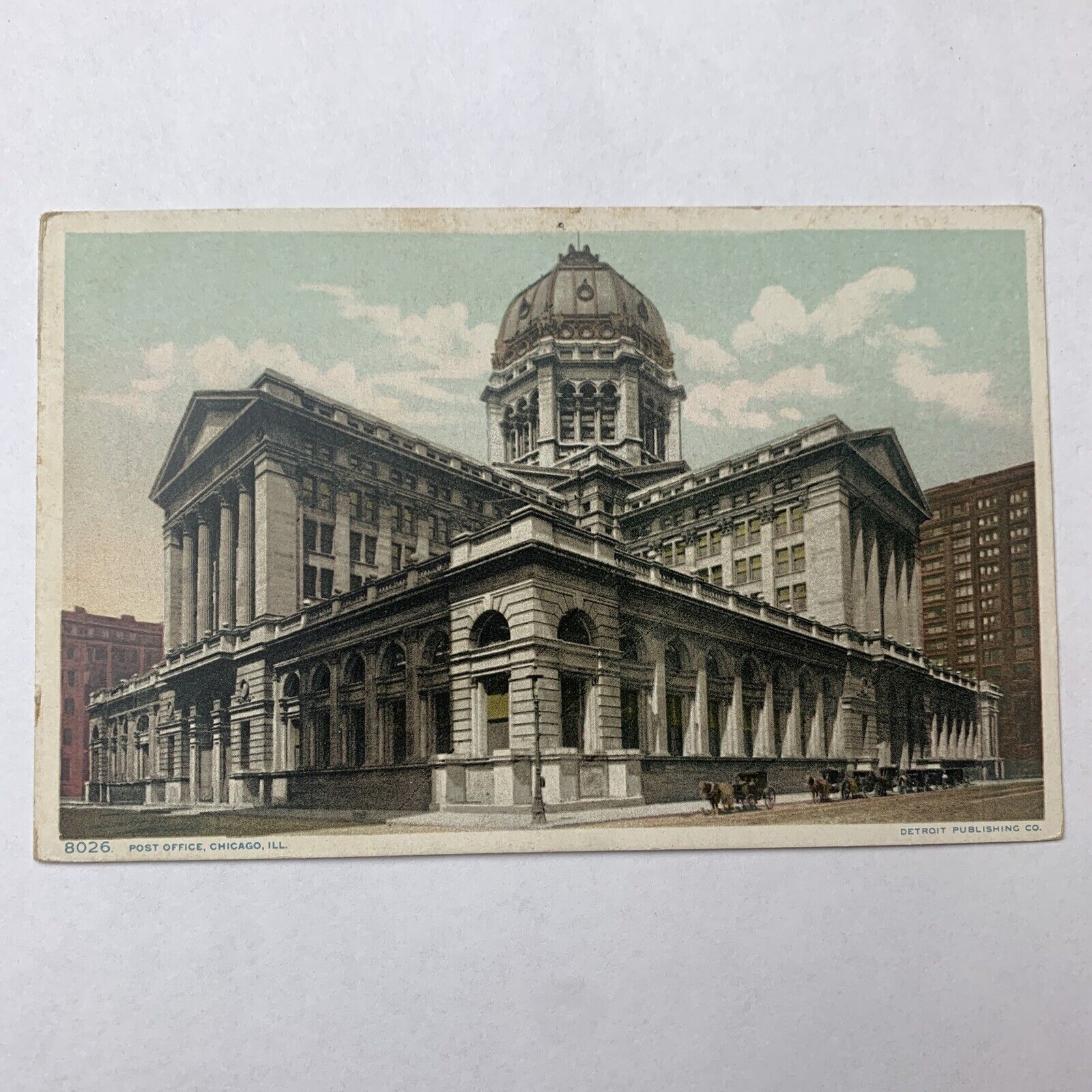 Postcard Illinois ChicagoIL Post Office Horse Carriage 1910s Unposted ...