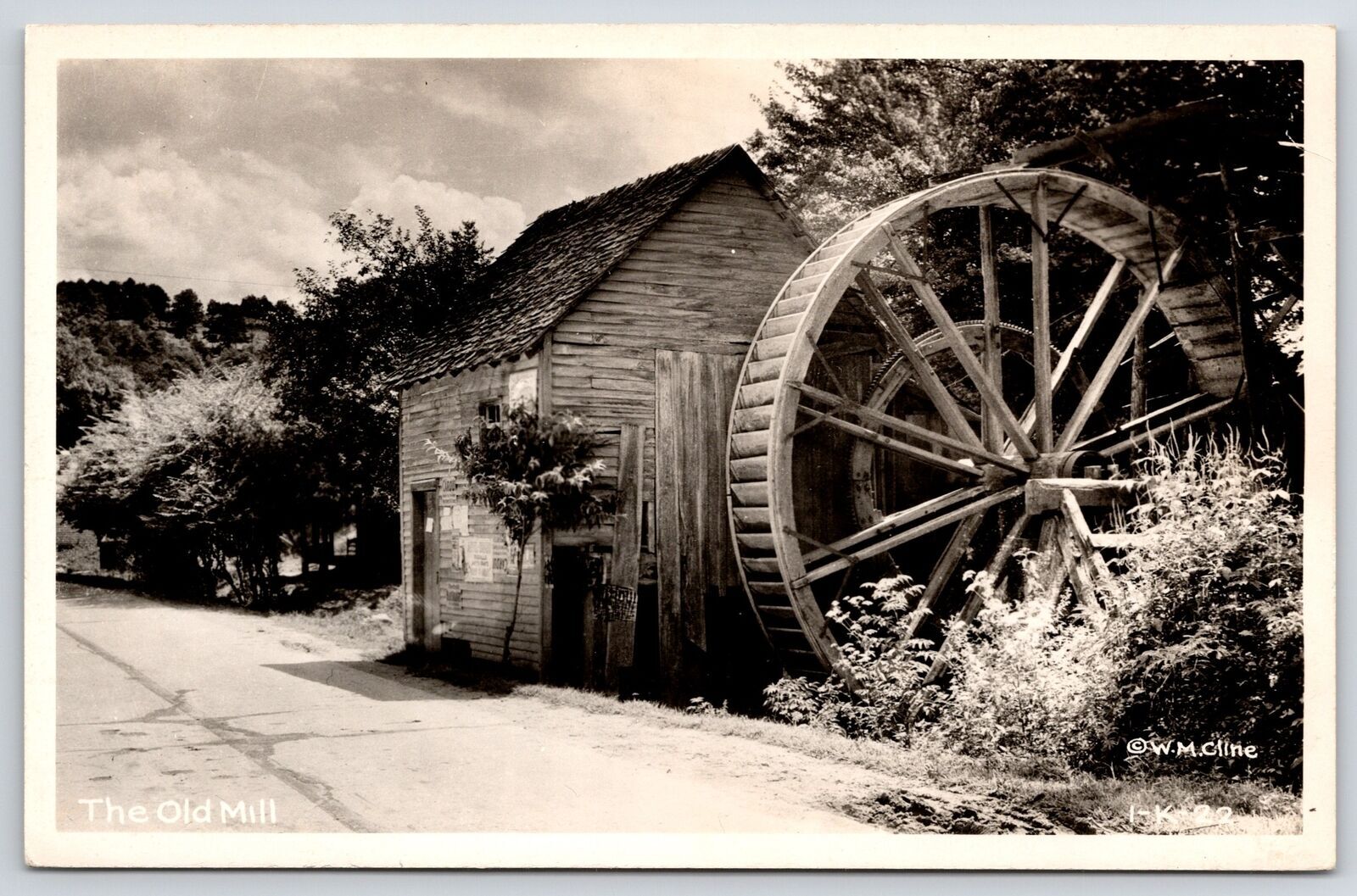The Old Mill Hoouse Wheel Roadway View Attraction Real Photo RPPC ...