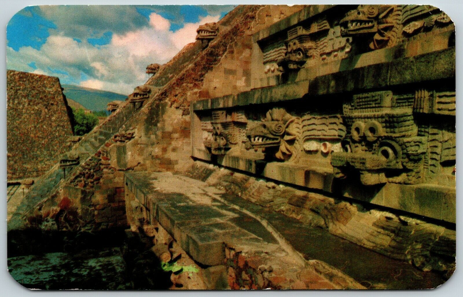 Quetzalcoatl Pyramid, Snake Head, Teotihuacan, Mexico - Postcard ...