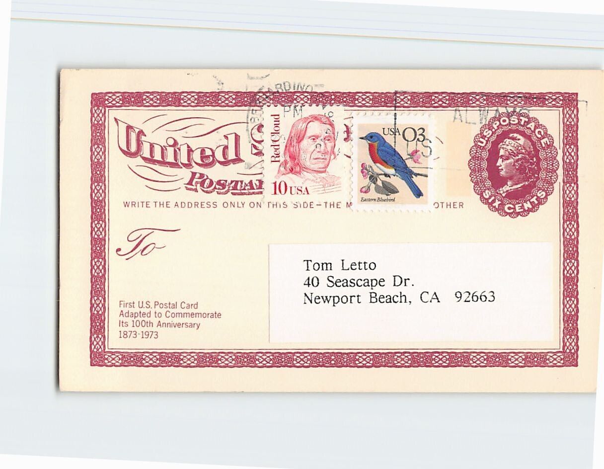 Postcard First U.S. Postal Card Adapted to Commemorate Its 100th ...