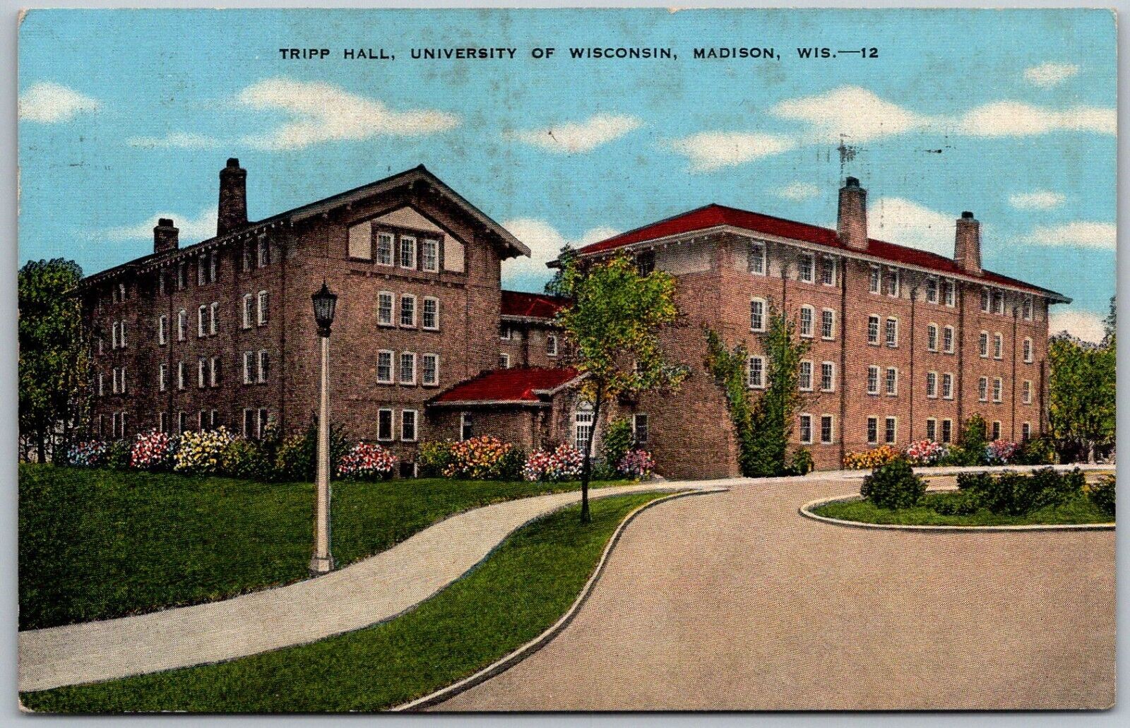 Madison Wisconsin 1943 Soldiers Postcard University Of Wisconsin Tripp ...