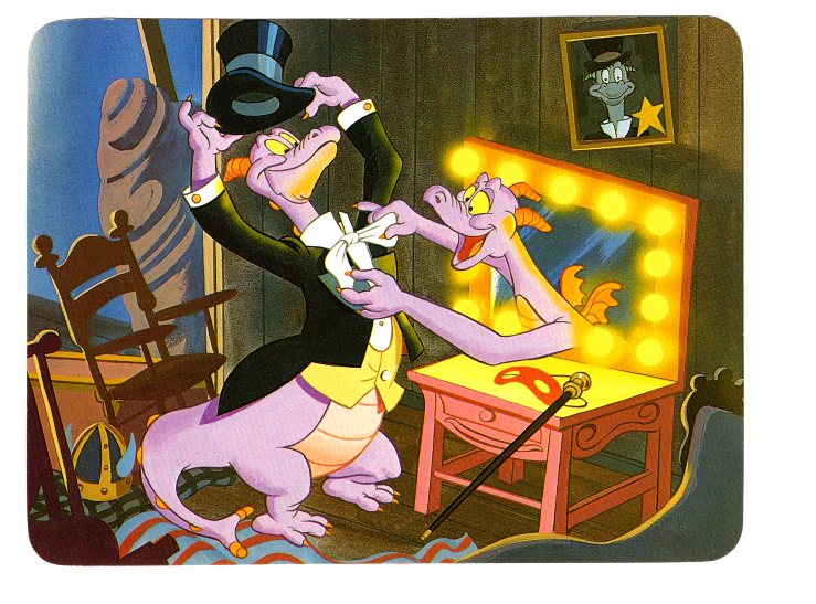 5 X 7 inch, Figment in Top Hat, Walt Disney Epcot Centre 1982 | Topics ...