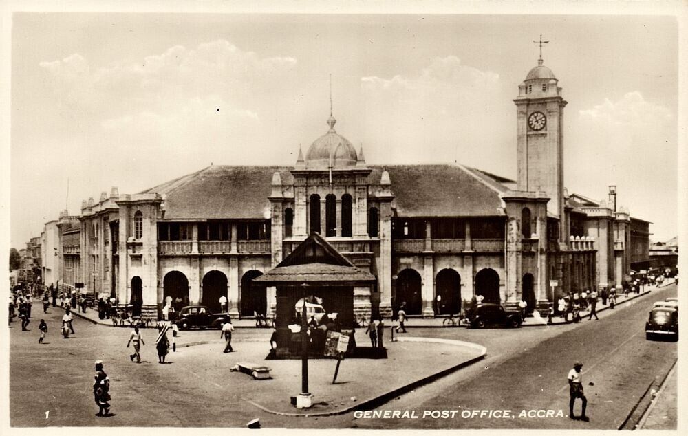 ghana, Gold Coast, ACCRA, General Post Office (1930s) RPPC Postcard ...