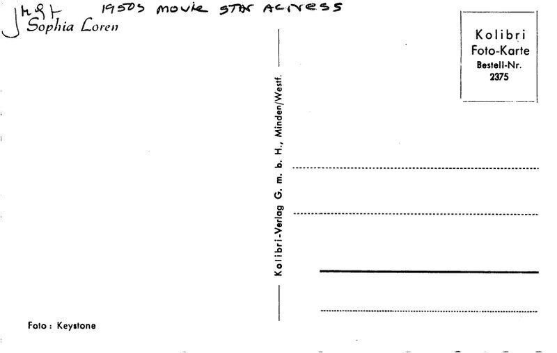 Beautiful Sexy Movie Star Actress Sophia Loren RPPC Photo Postcard 22-6470 | Other / Unsorted ...