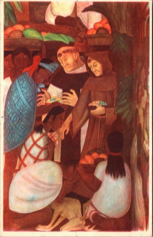 Postcard~"Priests With the Exploiters"~Diego Rivera~Fresco~Art~Mexico ...