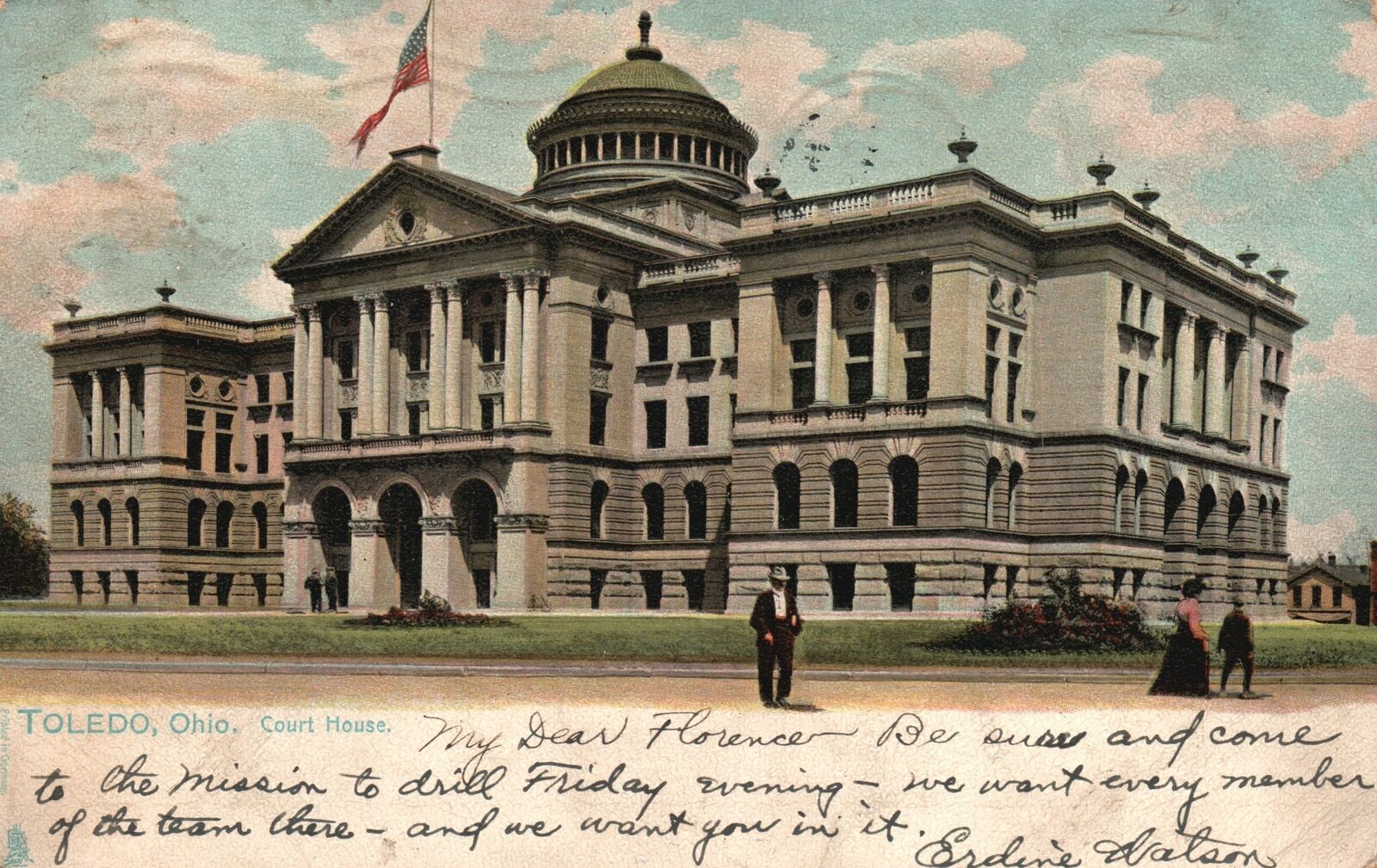 Vintage Postcard 1917 Courthouse Building Historical Landmark Toledo ...