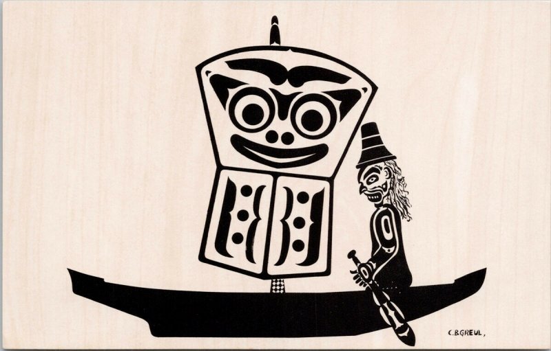 Potlatch Canoe Haida Tribe Indigenous Motif First Nations Artwork ...