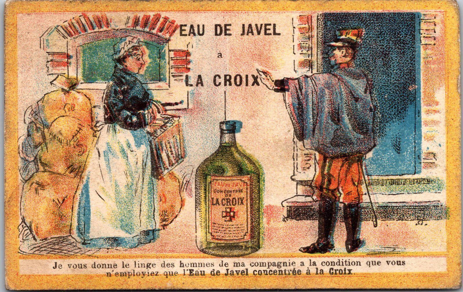 Vintage Eau De Javel La Croix French Trade Card | Ephemera - Chromo ...