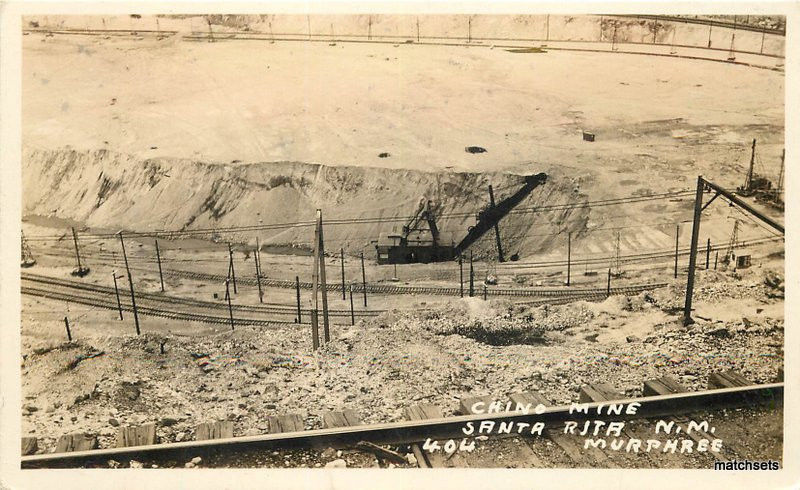 1950s Murphree Chino Mine Santa Rita New Mexico RPPC real photo 12417 ...