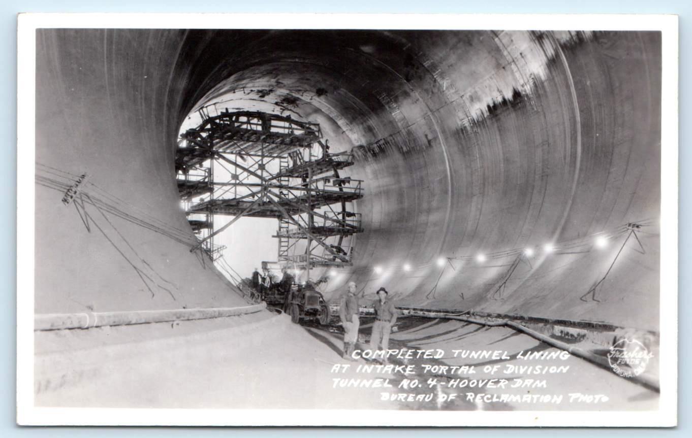 RPPC HOOVER DAM (Boulder Dam) Interior COMPLETED TUNNEL 1930s Frasher ...
