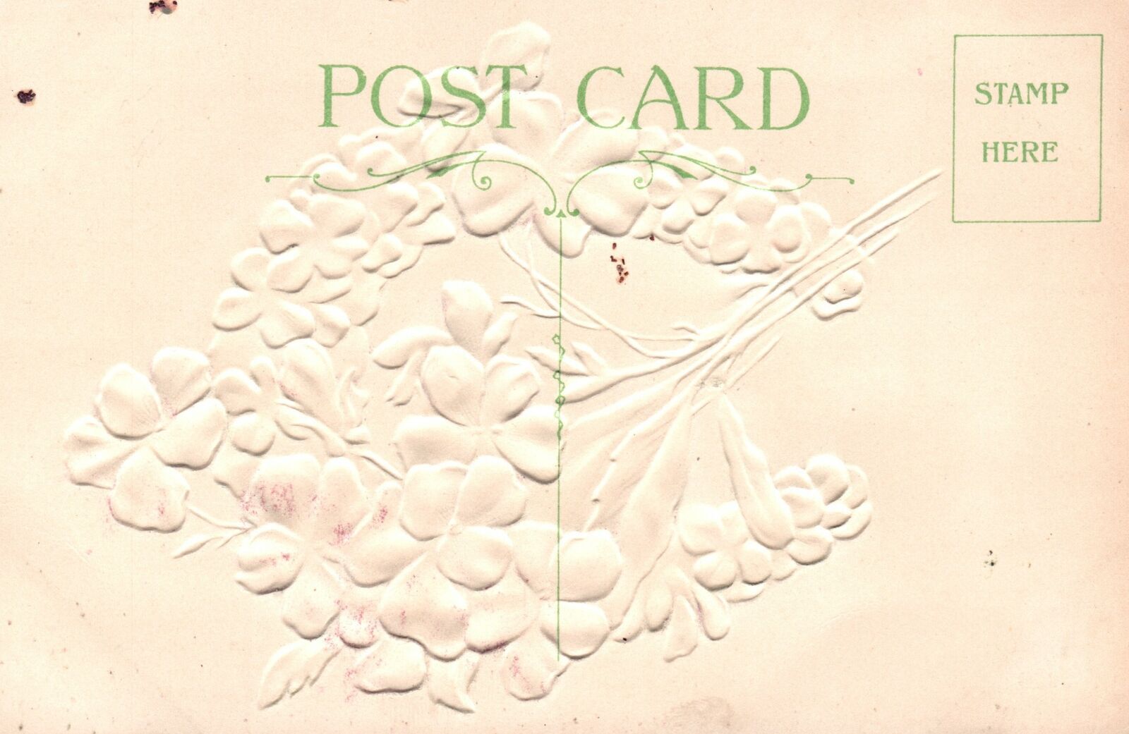 Vintage Postcard 1910's Forget Me Not Shamrock Leaves Horse Shoe Shape ...