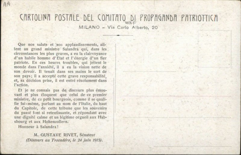 Mauzan - WWI Propaganda France & Italy Unity Beautiful Women c1915 ...