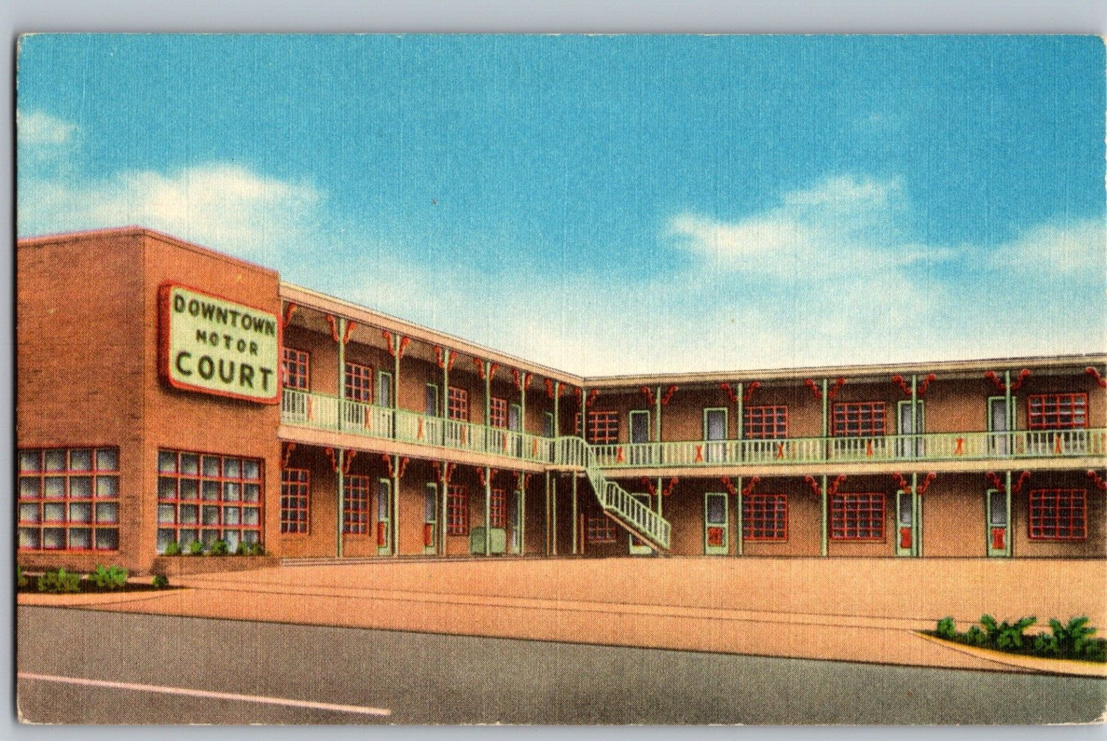 Downtown Motor Court George Yount Mgr Statesville NC C1940 Postcard ...