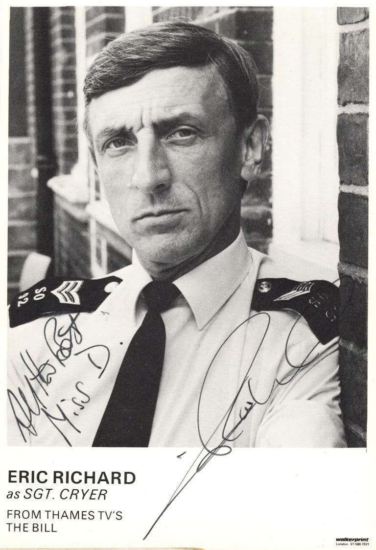 Eric Richard as Sgt Cryer The Bill ITV Hand Signed Cast Card Photo ...