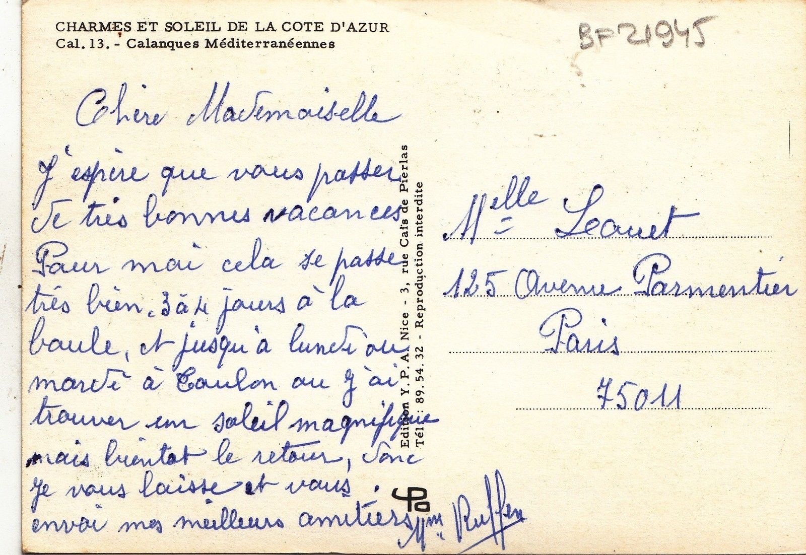 BF21945 calanque mediterraneennes france front/back image | Europe ...