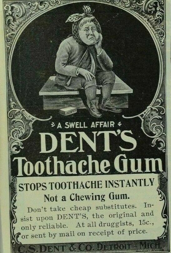 Vintage Victorian Print Ad Dent's Toothache Gum Child Crying Holding ...