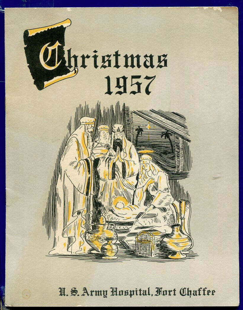 1957 US Army Hospital Christmas Dinner Menu Fort Chaffee Arkansas ...