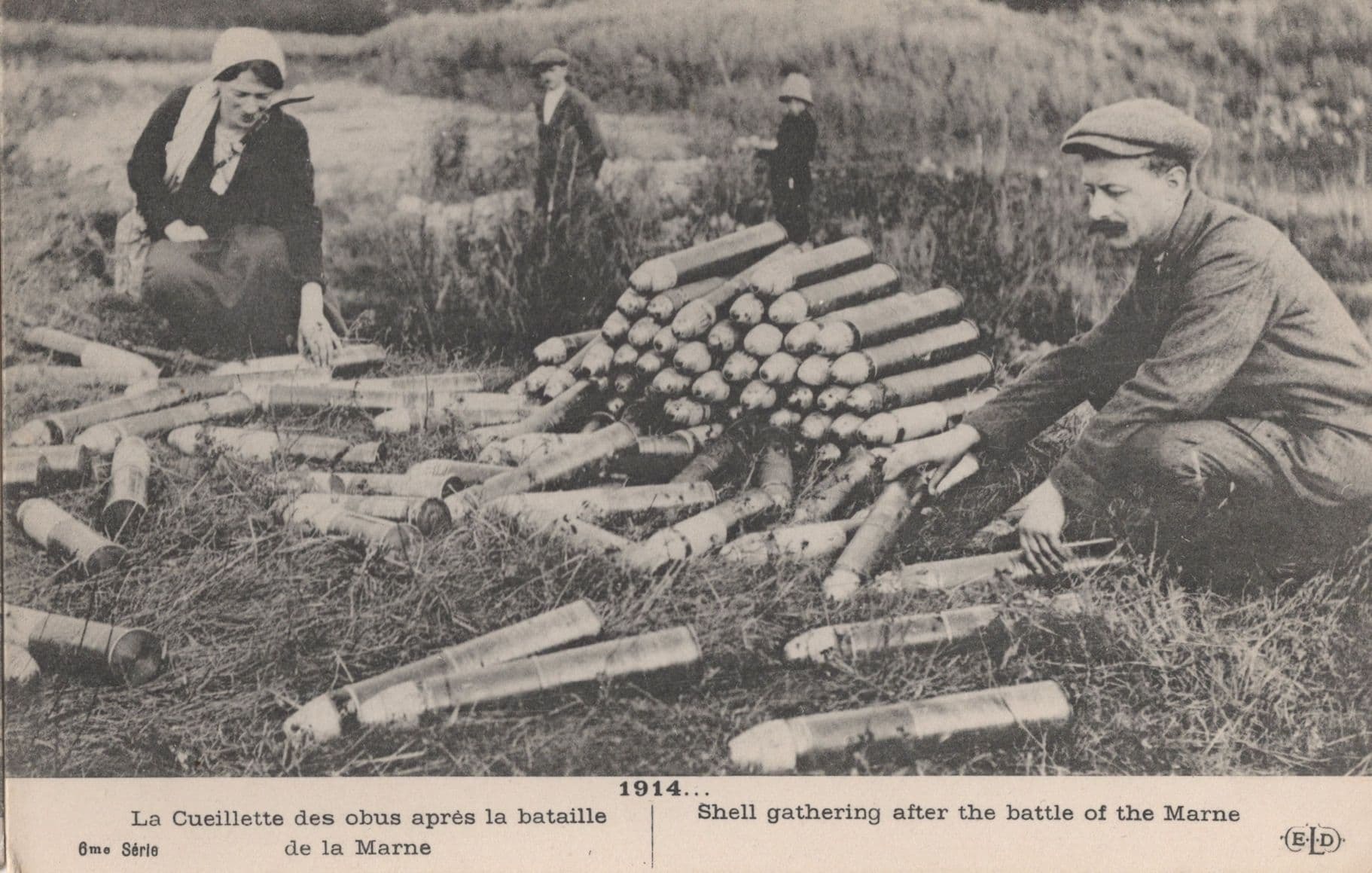 Shell Artillery Gathering At Battle Of The Marne WW1 Postcard | Topics ...