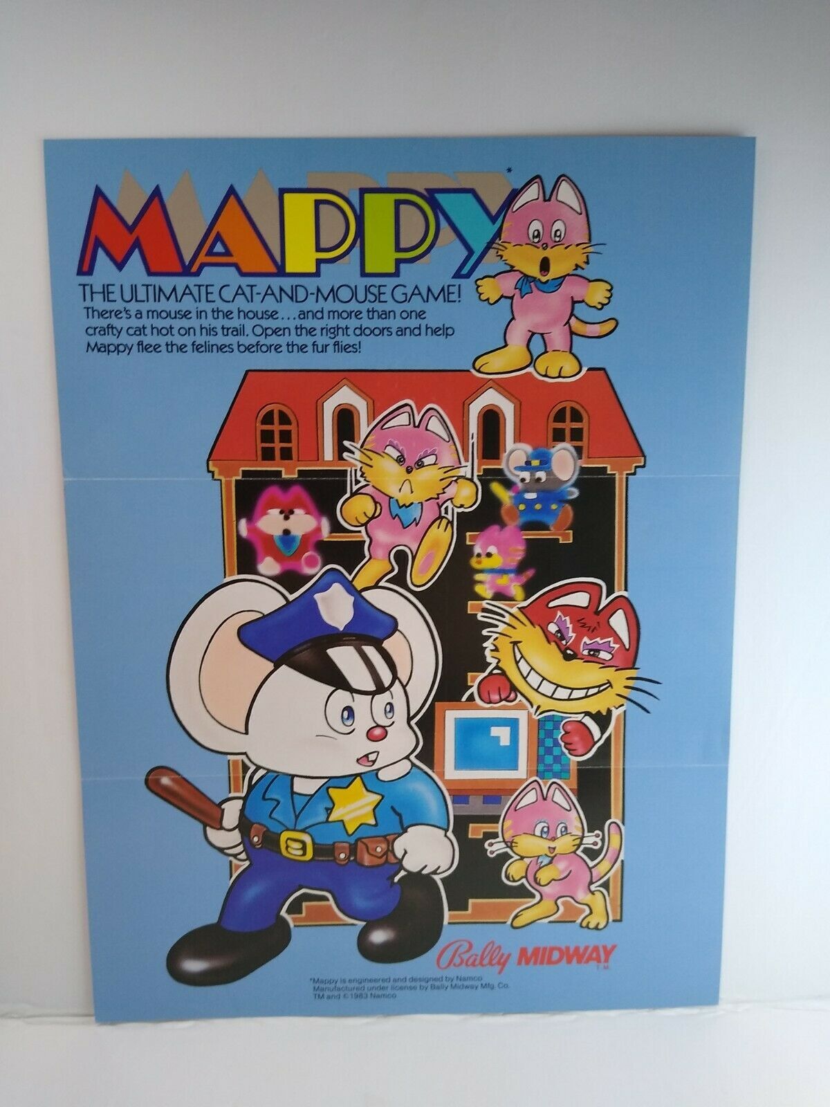 Mappy Arcade Flyer Original Midway 1983 Retro Video Game Art Promo 8.5 ...