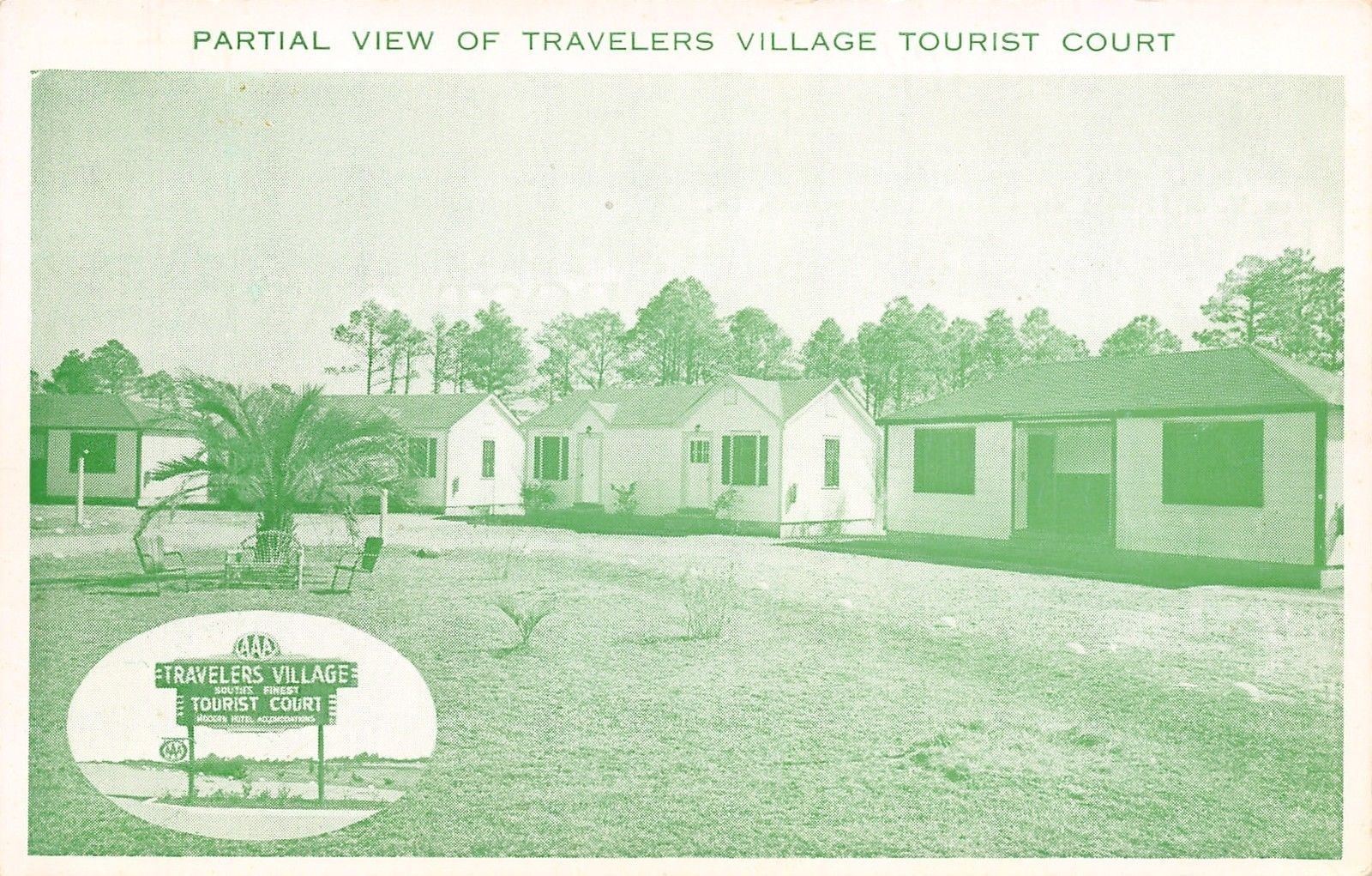 Savannah-Fleming~Travelers Village Tourist Court~Art Deco Sign~Route 17 ...