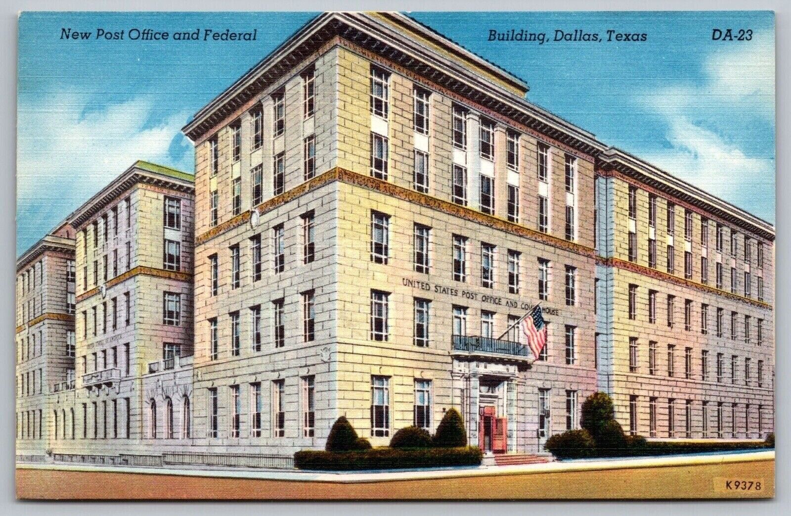 New Post Office Federal Building Dallas Texas Street View American Flag ...