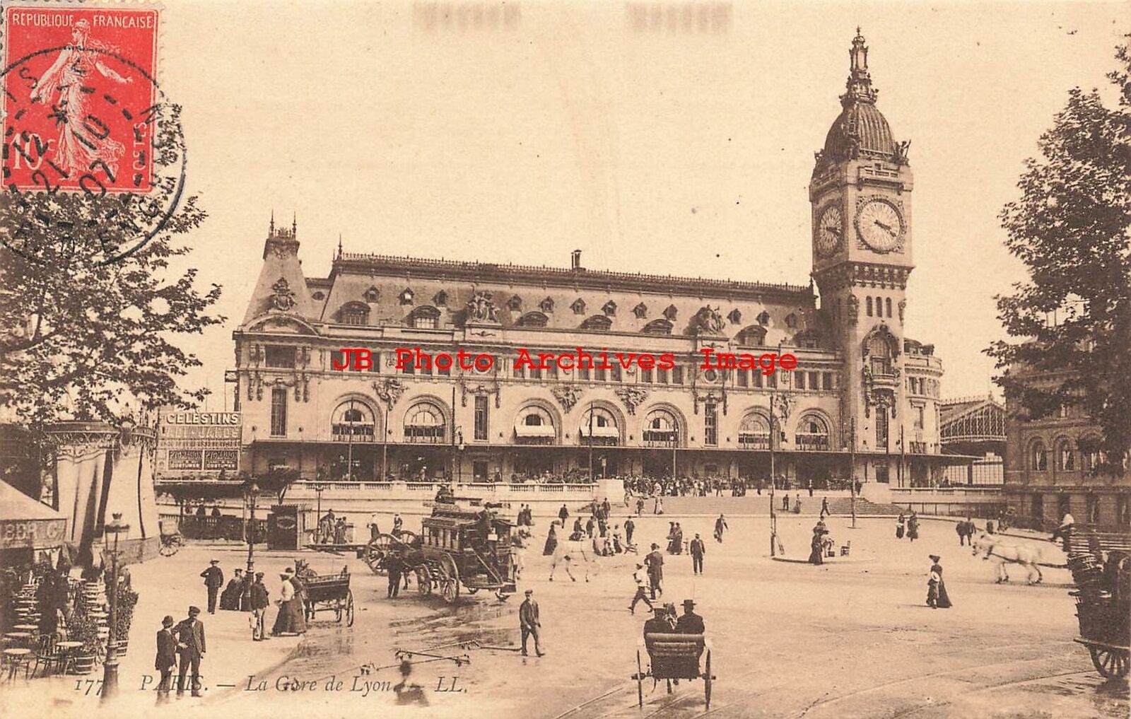 France, Paris, La Gare de Lyon, 1907 PM, Stamp, LL No 177 | Europe ...