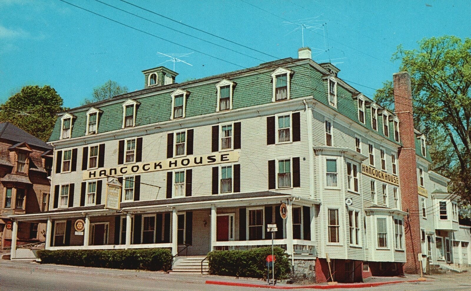 Vintage Postcard Hancock House Down East Hotels Vacationland Ellsworth ...