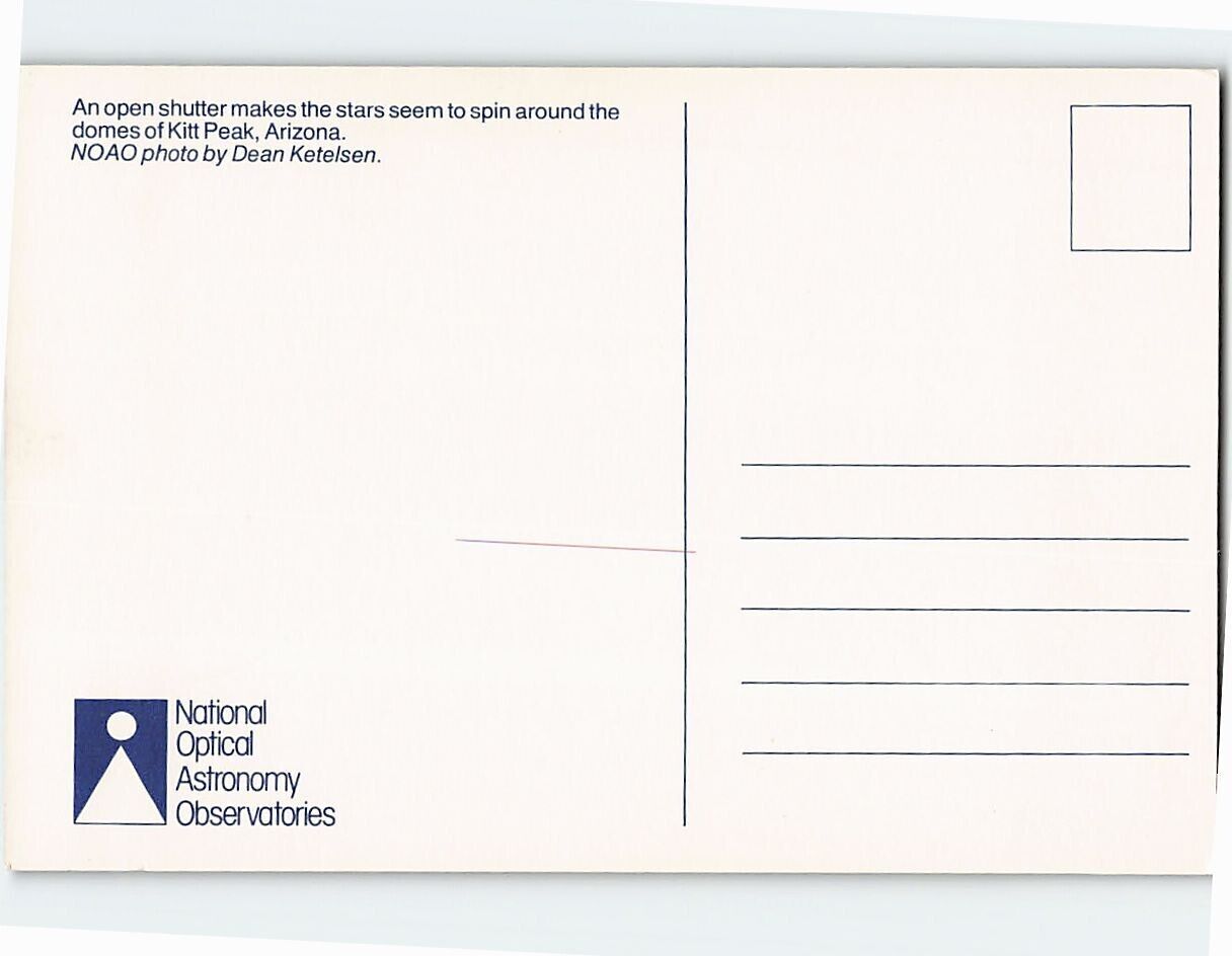 Postcard An open shutter makes the stars seem to spin around the Kitt ...