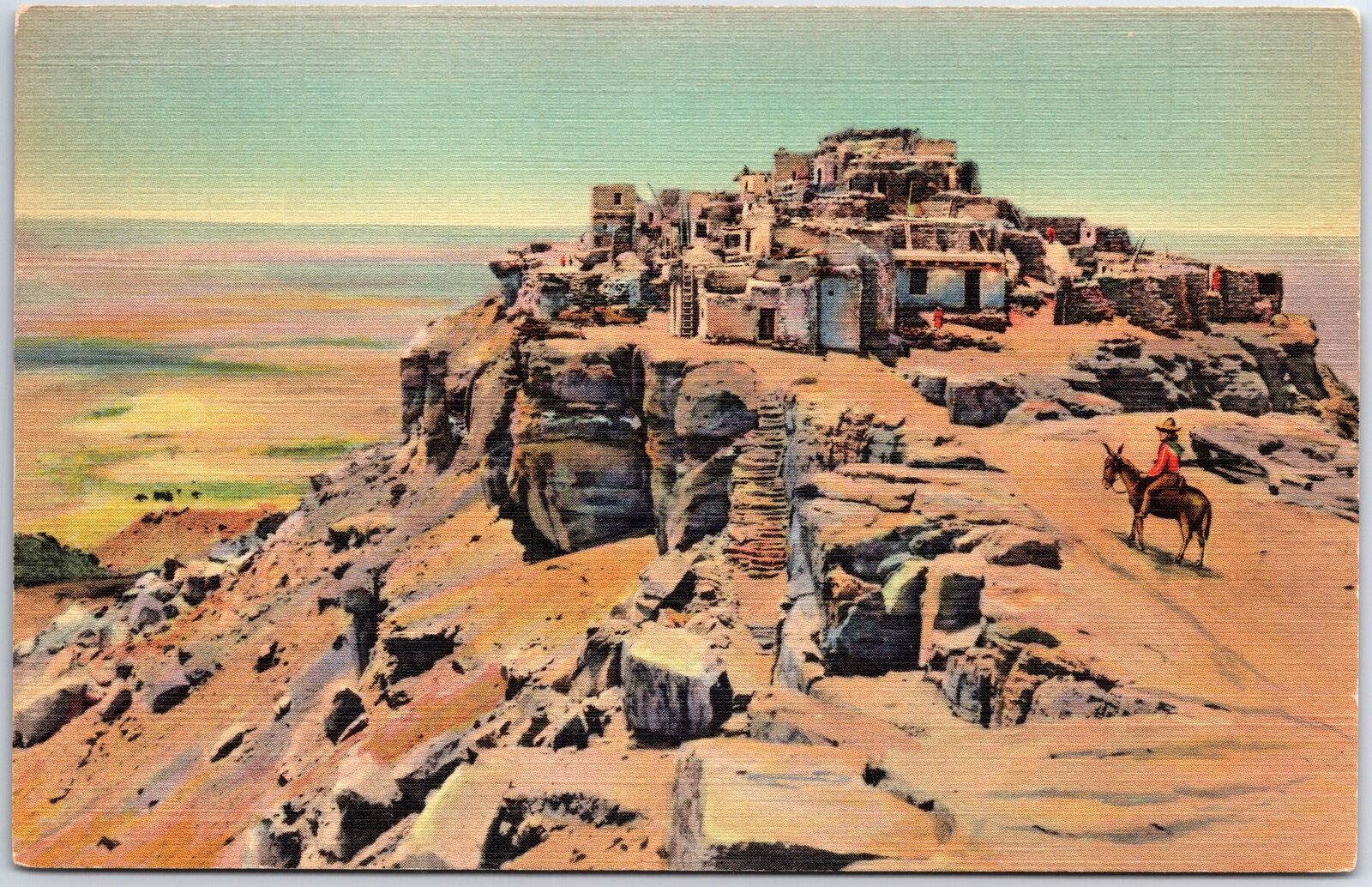 Vintage Postcard the Mesa and OLD Walp Scene Setting in the South West ...