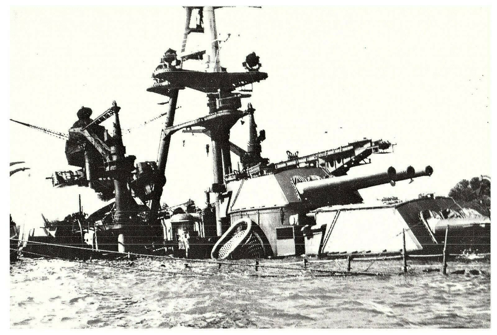 U.S.s. Arizona Sinking After Attack on December 7 1941 Postcard ...