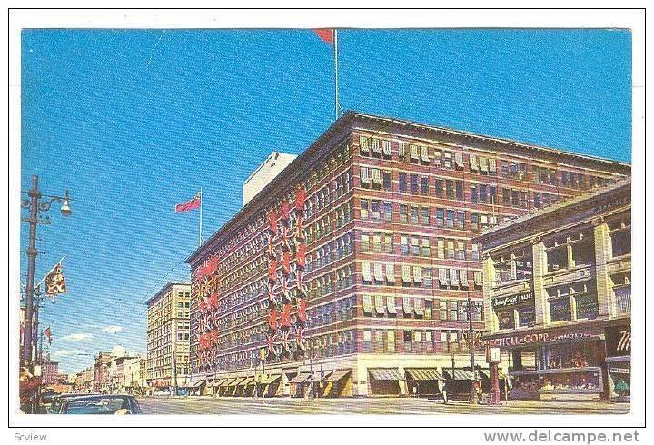 Portage Avenue showing T.Eaton Co., Retail Store, Winnipeg, Manitoba ...