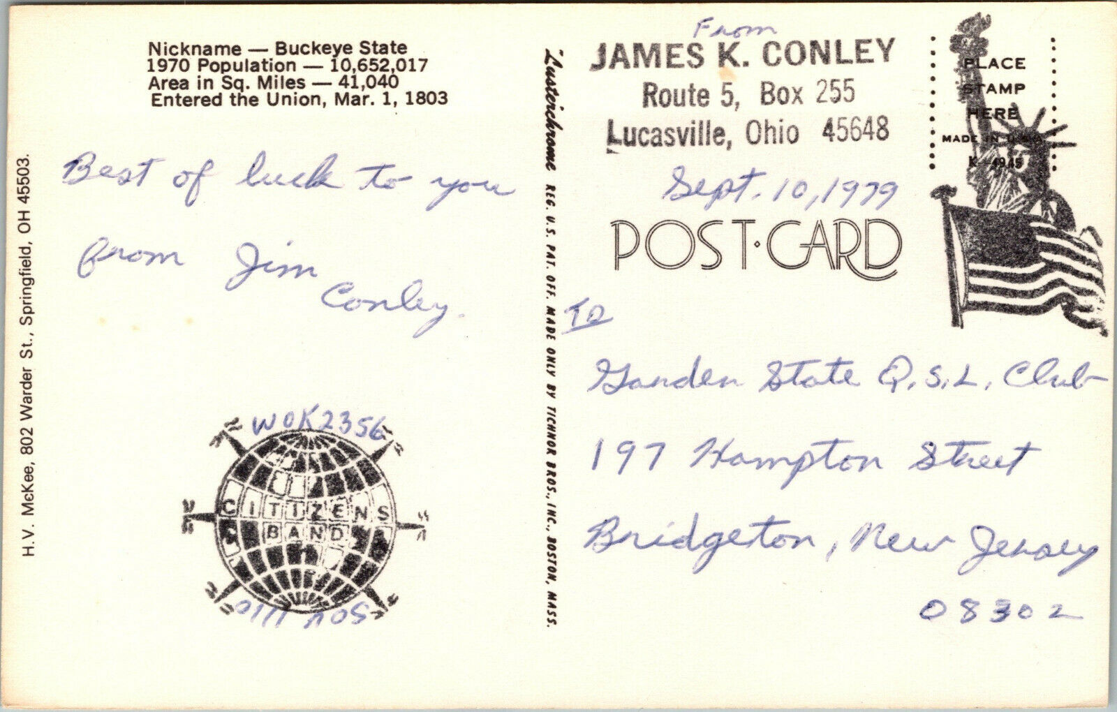 Vtg 1970s Greetings from Ohio OH Buckeye State Map Towns Landmarks ...