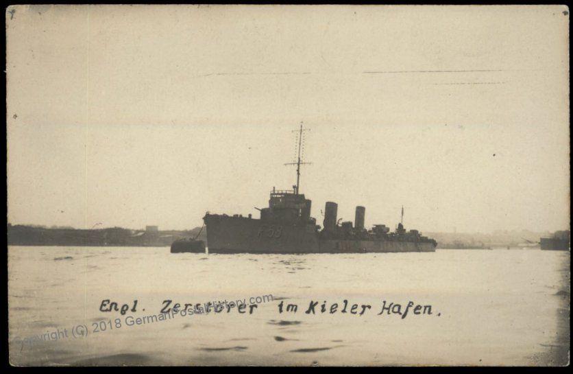 Germany WWI RPPC Of Captured English Destroyer at Kiel 65948 | Europe ...