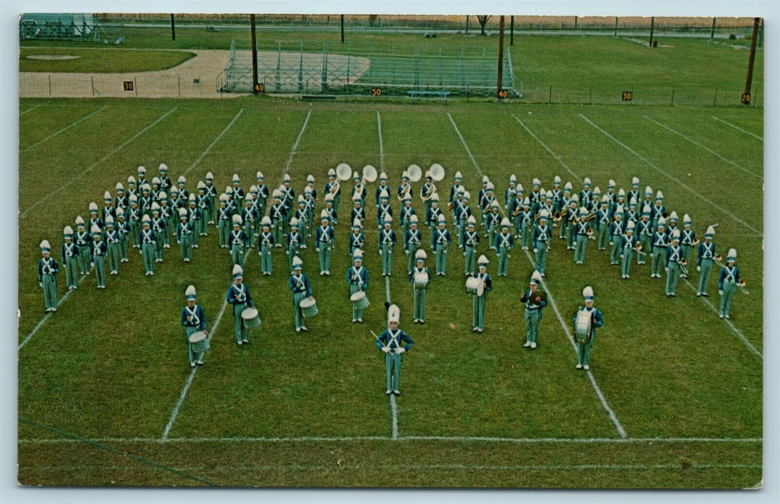 Postcard MI Sturgis Michigan Sturgis High School Marching Band c1960's ...