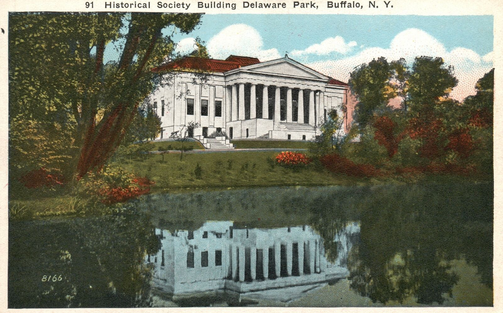 Vintage Postcard 1920's Historical Society Building Delaware Park ...