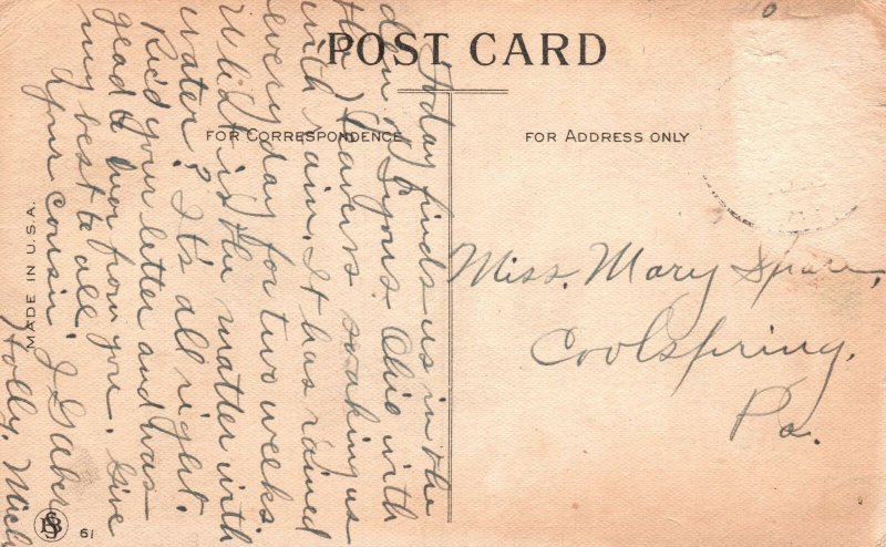 Vintage Postcard A Friendly Greeting Boy Writing Letter Messages For A ...