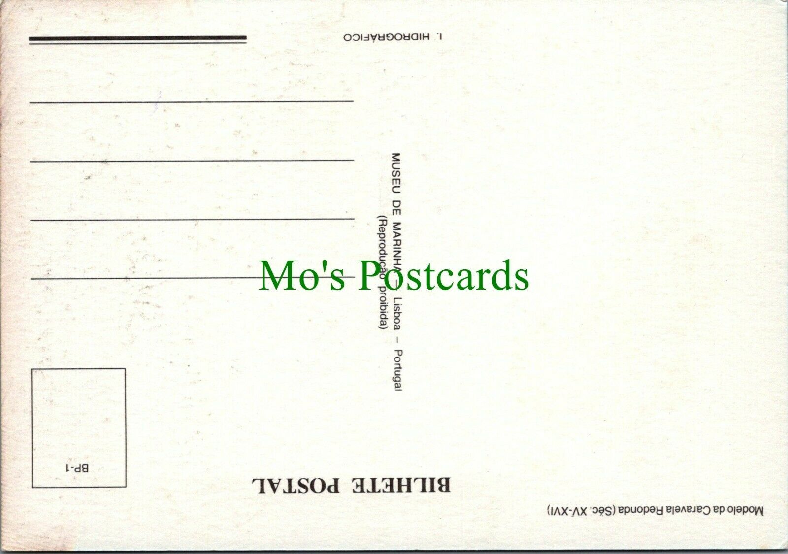 Sailing Postcard - Sailing Ship Model - Modelo Da Caravela Redonda ...