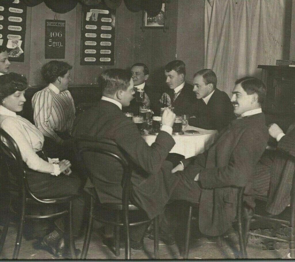 1900s 1910s Men Women Dinner Party Beer RPPC Vintage Postcard | Africa ...