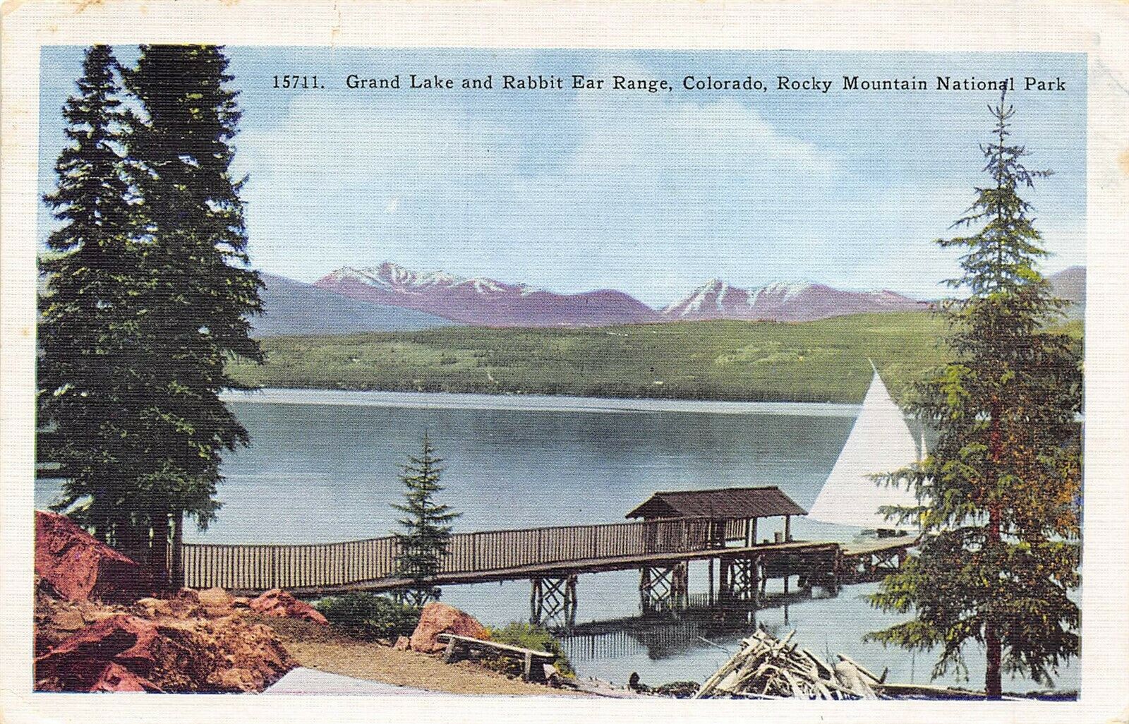 Rocky Mountain National Park Colorado 1940s Postcard Grand Lake Rabbit ...
