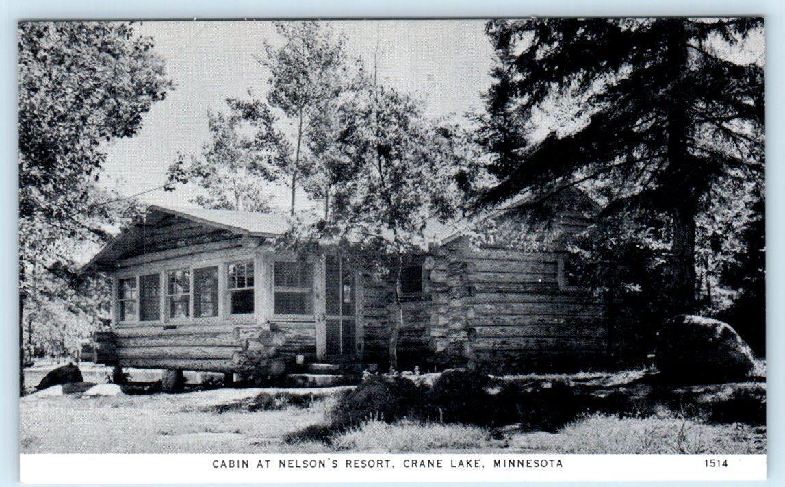 CRANE LAKE, Minnesota MN ~ Log Cabin NELSON'S RESORT Roadside 1960s ...