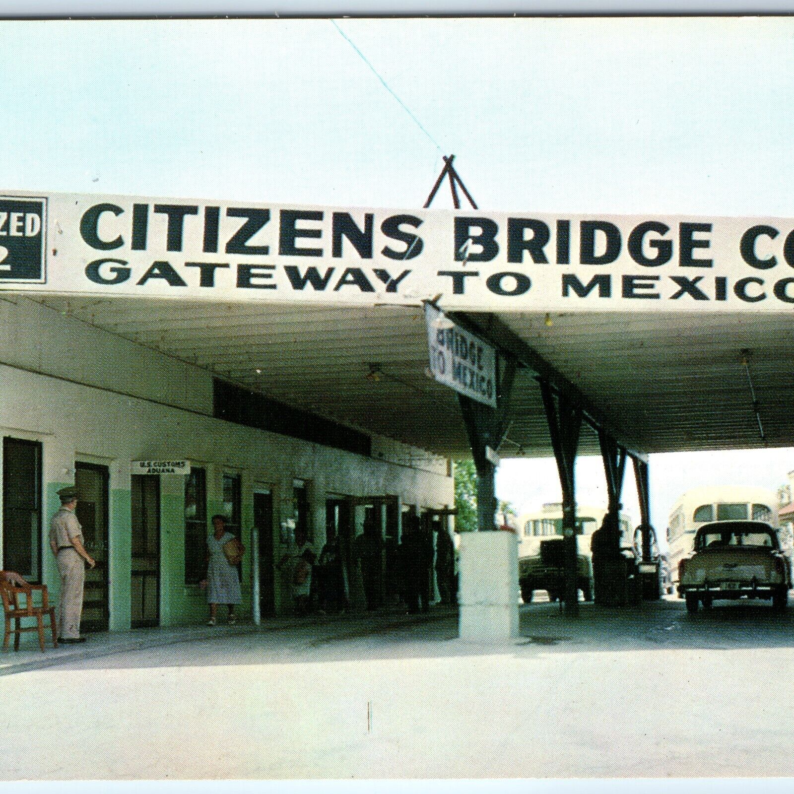 c1950s Del Rio, TX Customs Border Gate Citizens Bridge Gateway Acuna ...