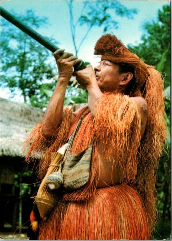 Vintage Continental Size Postcard Peruvian Amazonic Yagua Indian With ...